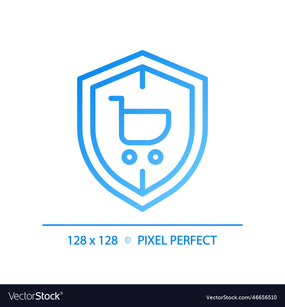 Consumer law pixel perfect gradient linear icon Vector Image Consumer law pixel perfect gradient linear icon Vector Image