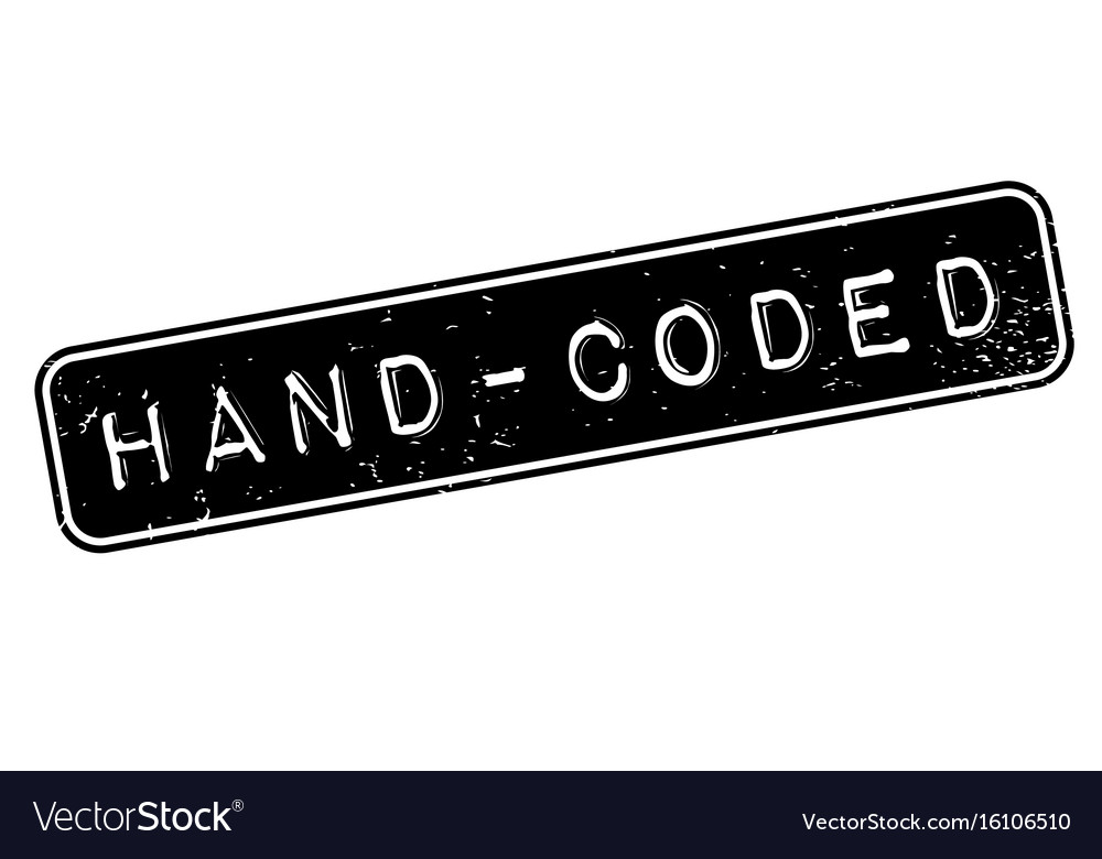 Hand-coded rubber stamp Royalty Free Vector Image