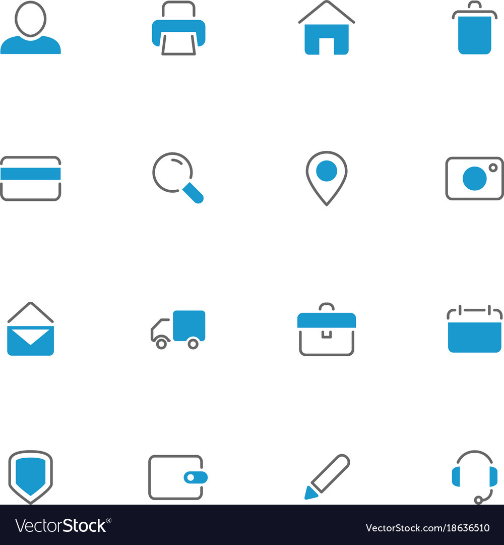 Icons set material design Royalty Free Vector Image
