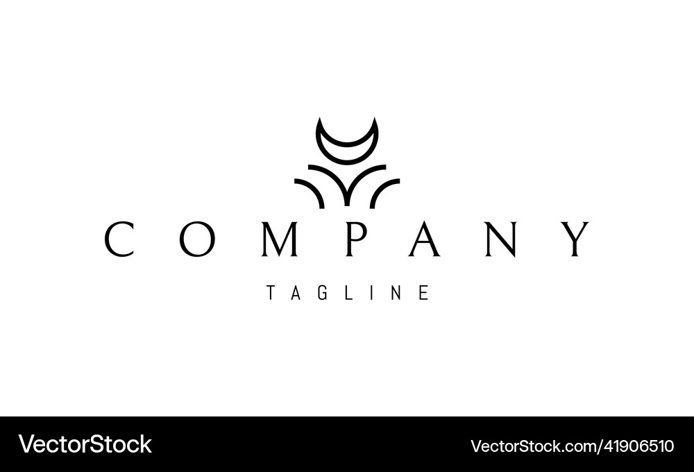 Logo on which an abstract image of a stream Vector Image