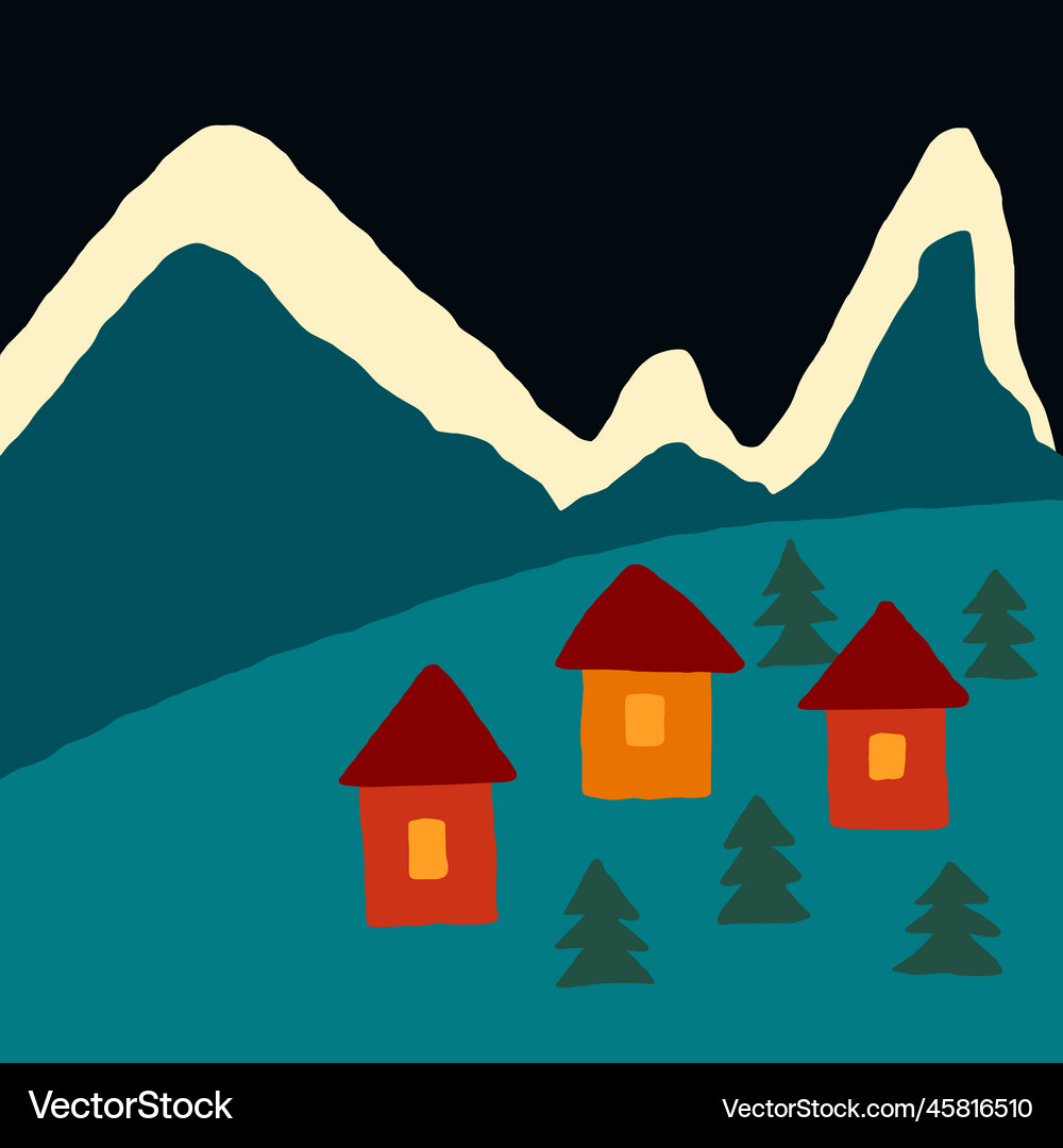 Naive house Royalty Free Vector Image - VectorStock