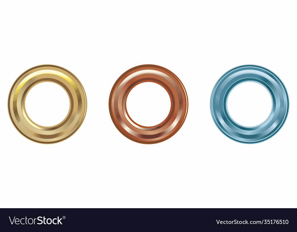 Solid brass eyelets Royalty Free Vector Image - VectorStock
