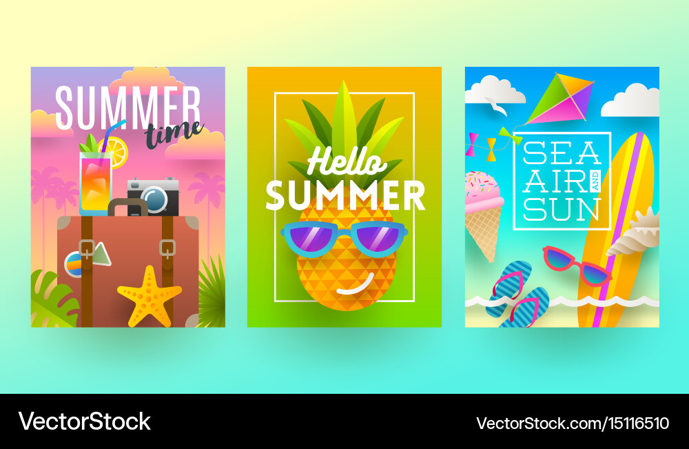 Summer holidays and tropical vacation design Vector Image