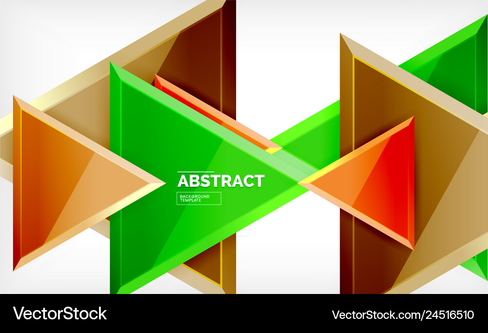 Tech futuristic geometric 3d shapes minimal Vector Image