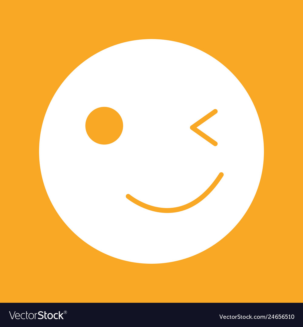 Wink Emoji Icon Royalty Free Vector Image Vectorstock