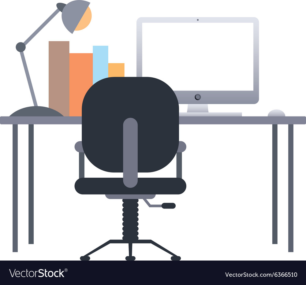 Work desk Royalty Free Vector Image - VectorStock