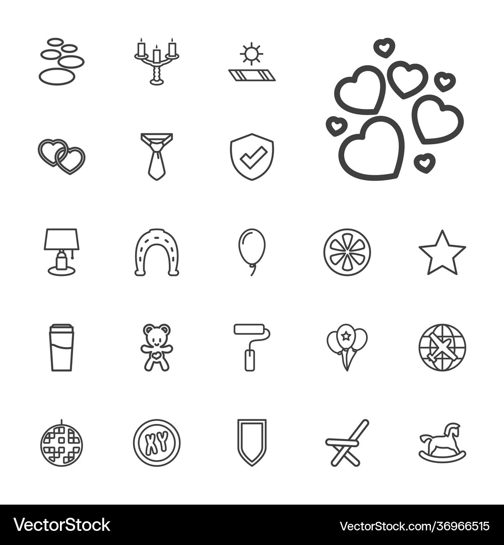 22 decoration icons Royalty Free Vector Image - VectorStock