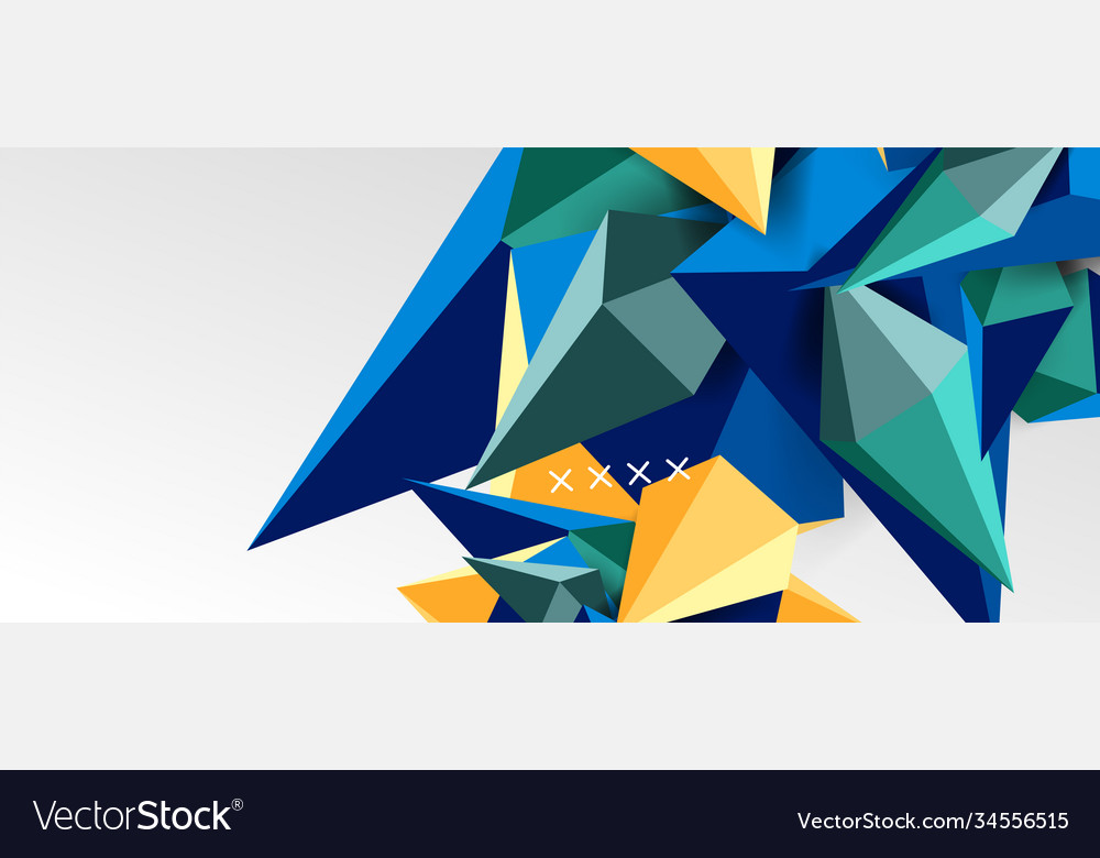 3d low poly abstract shape background Royalty Free Vector