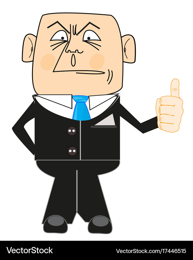 Cartoon men in suit Royalty Free Vector Image - VectorStock