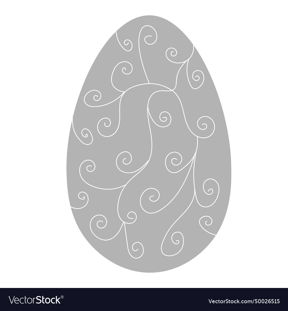 Egg simple easter one Royalty Free Vector Image