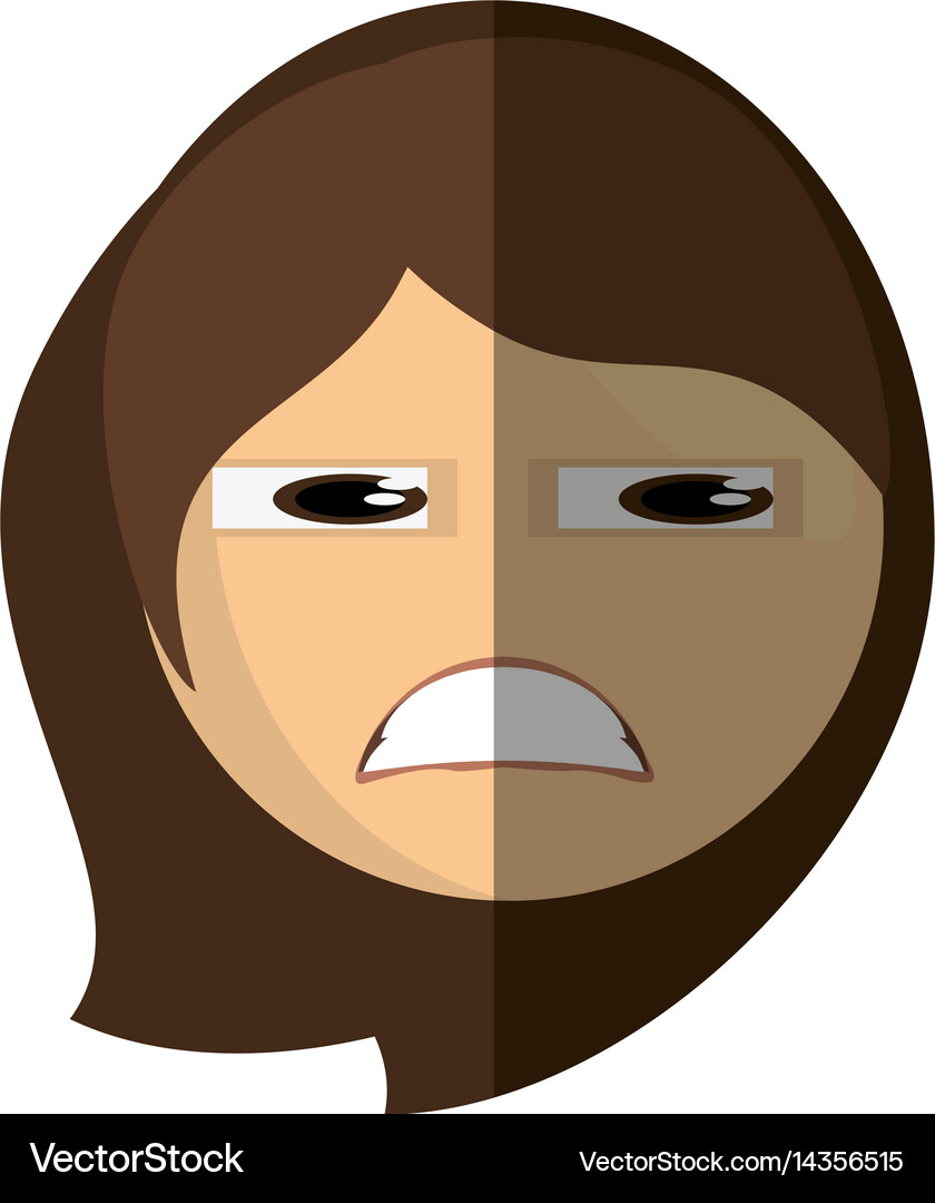 Emoticon sad cartoon design Royalty Free Vector Image