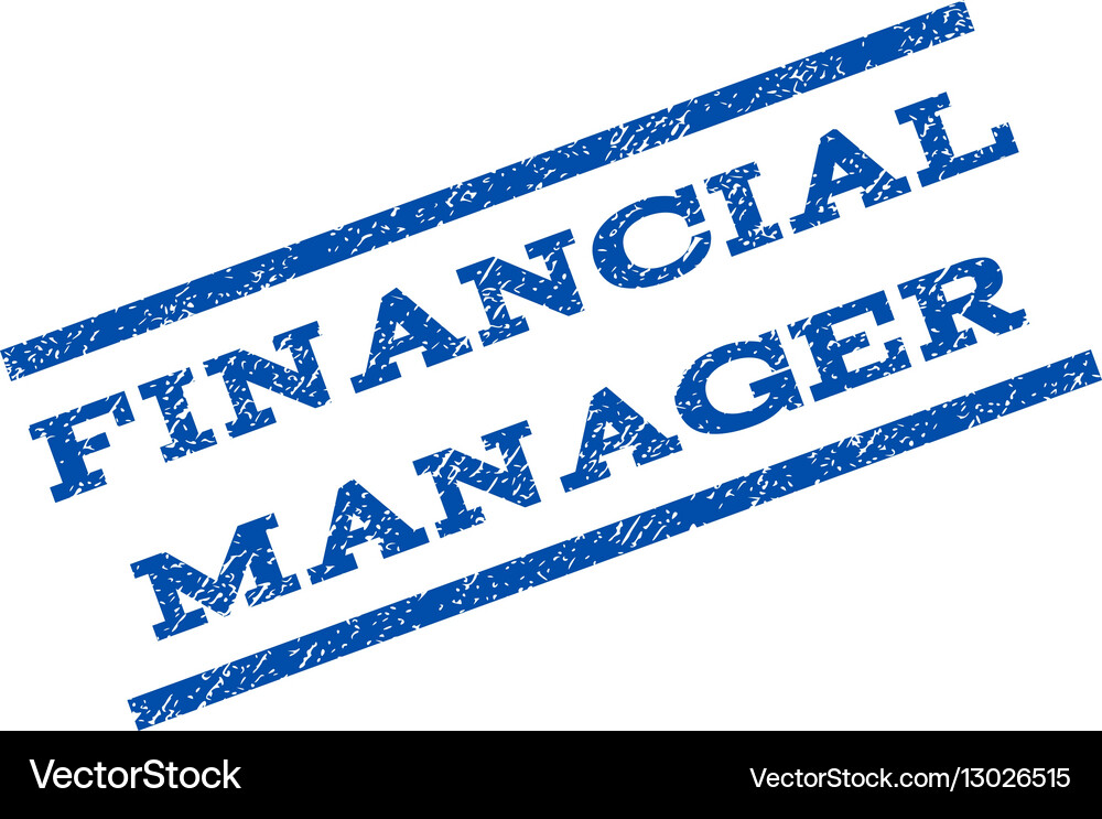 Financial manager watermark stamp Royalty Free Vector Image
