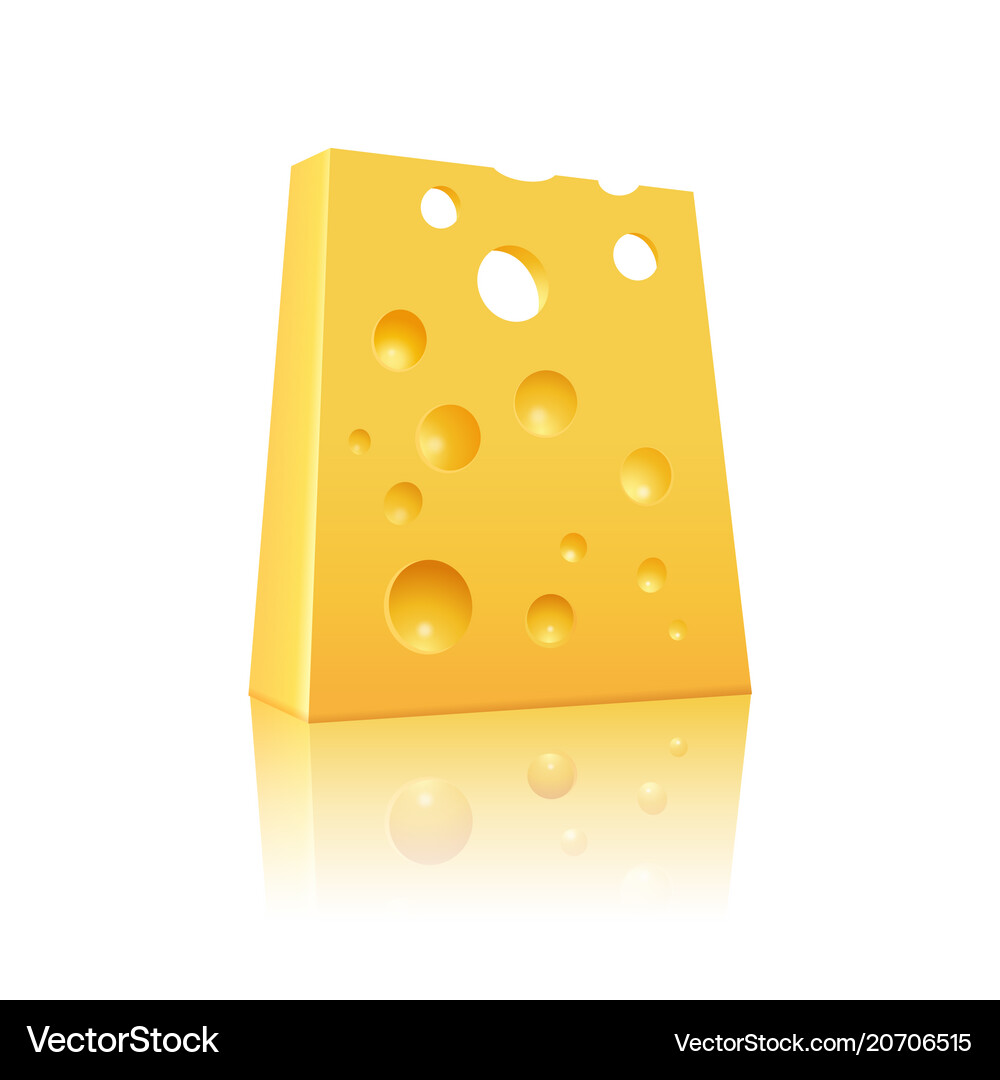Icon of cheese Royalty Free Vector Image - VectorStock