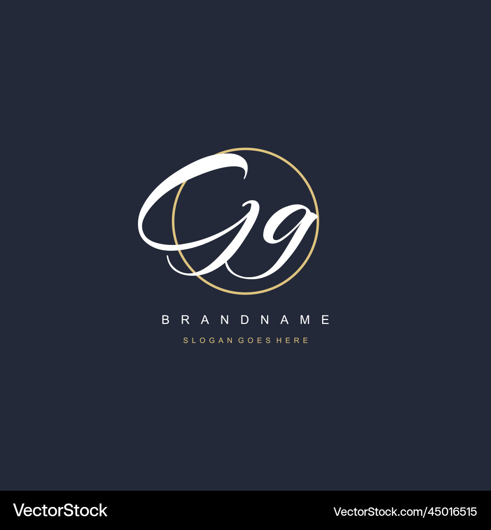 Initial letter gg logo monogram feminine style Vector Image