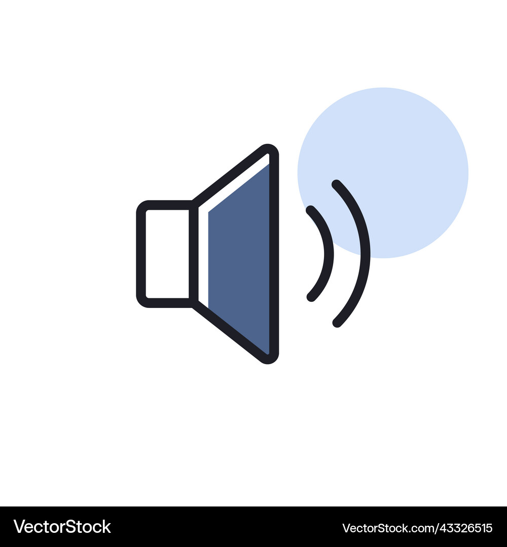 Medium volume sound music icon graph symbol Vector Image