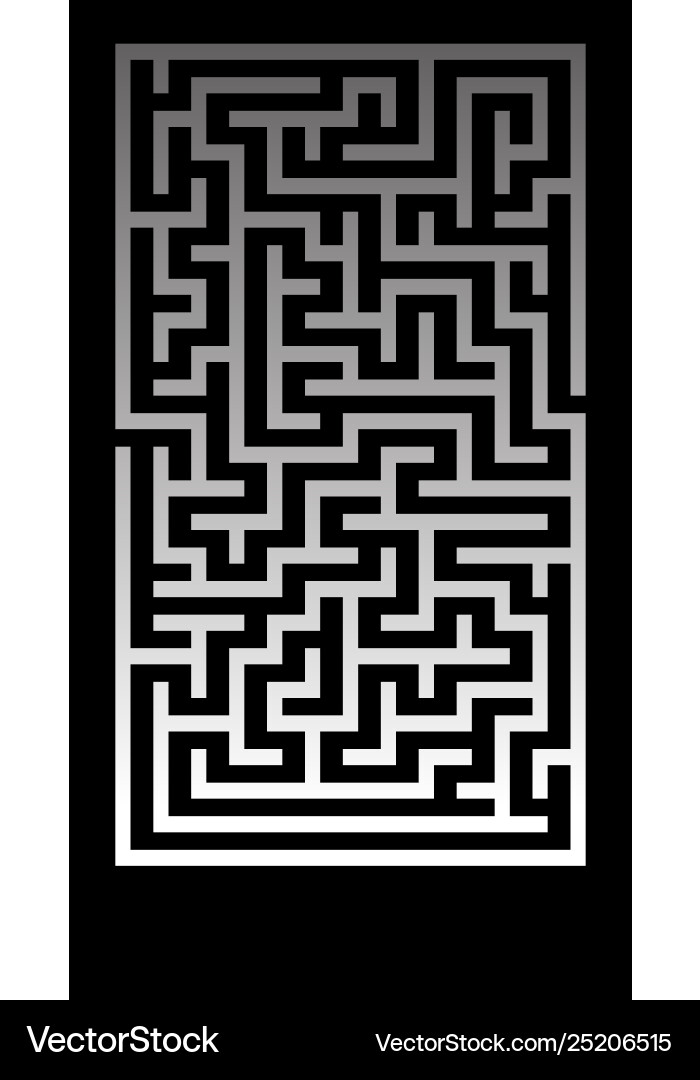 Minimal poster with long maze bg Royalty Free Vector Image