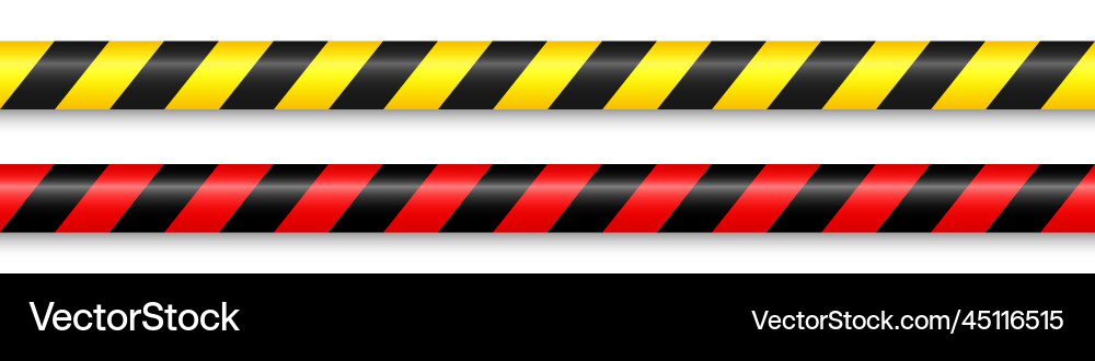 Realistic barricade construction tape yellow Vector Image