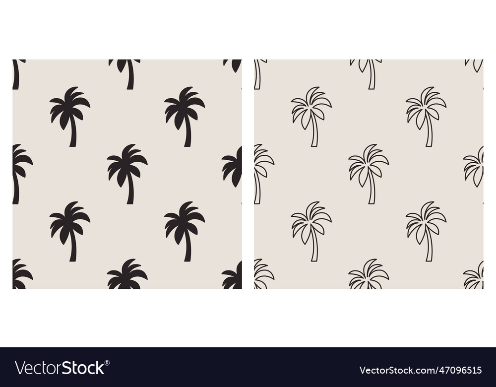 Seamless pattern with palm trees palm tree Vector Image
