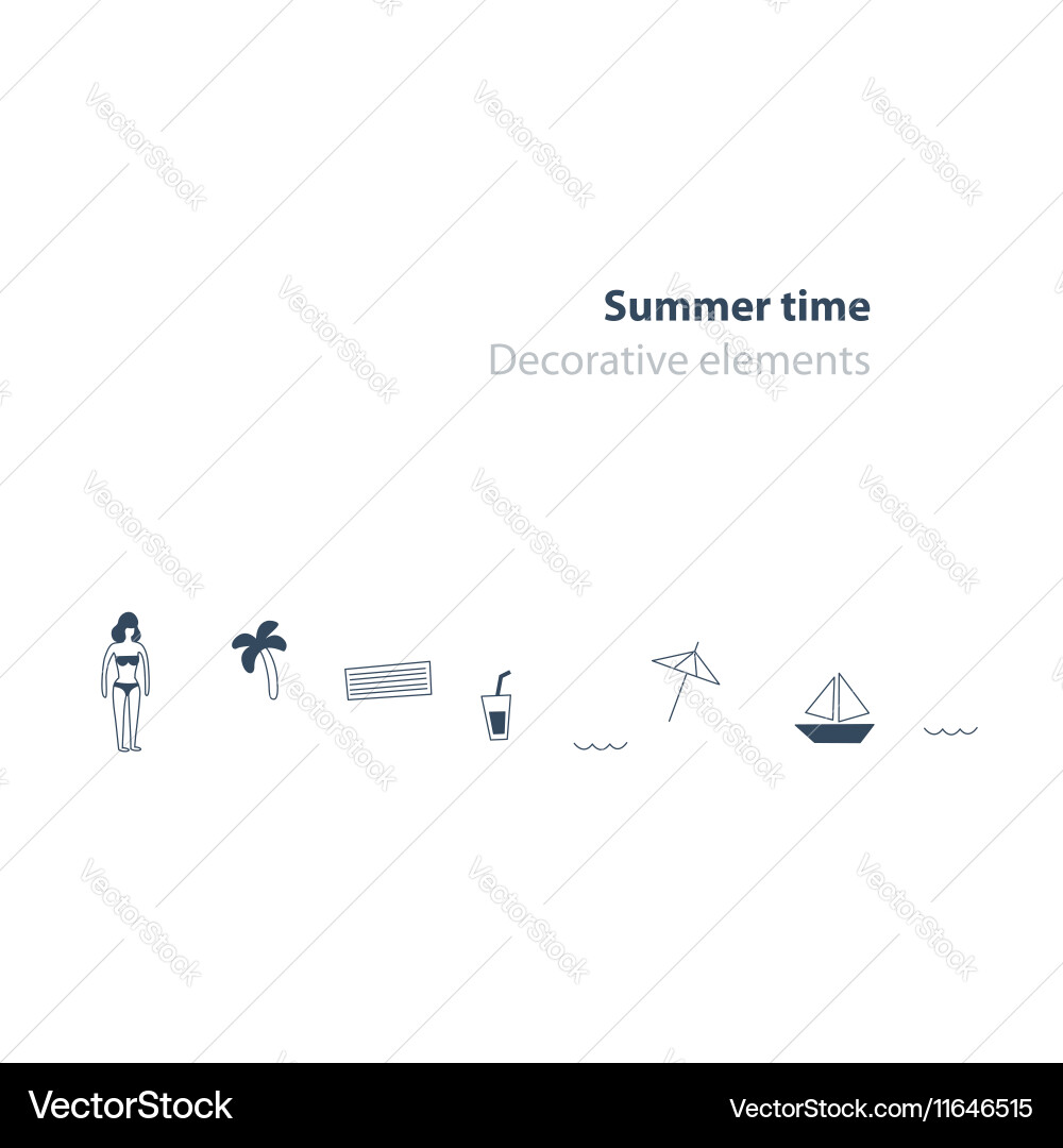 Vacation by the sea Royalty Free Vector Image - VectorStock