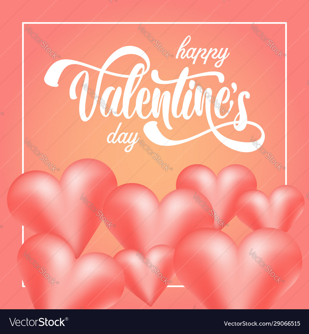 Valentines day greeting card label banner Vector Image