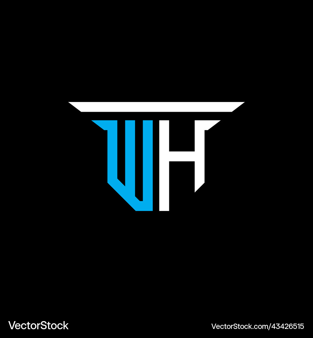 Wh letter logo creative design with graphic Vector Image