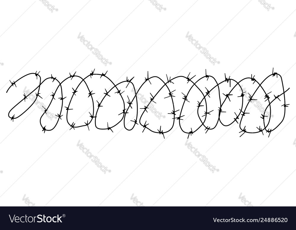 Barbed wire Royalty Free Vector Image - VectorStock