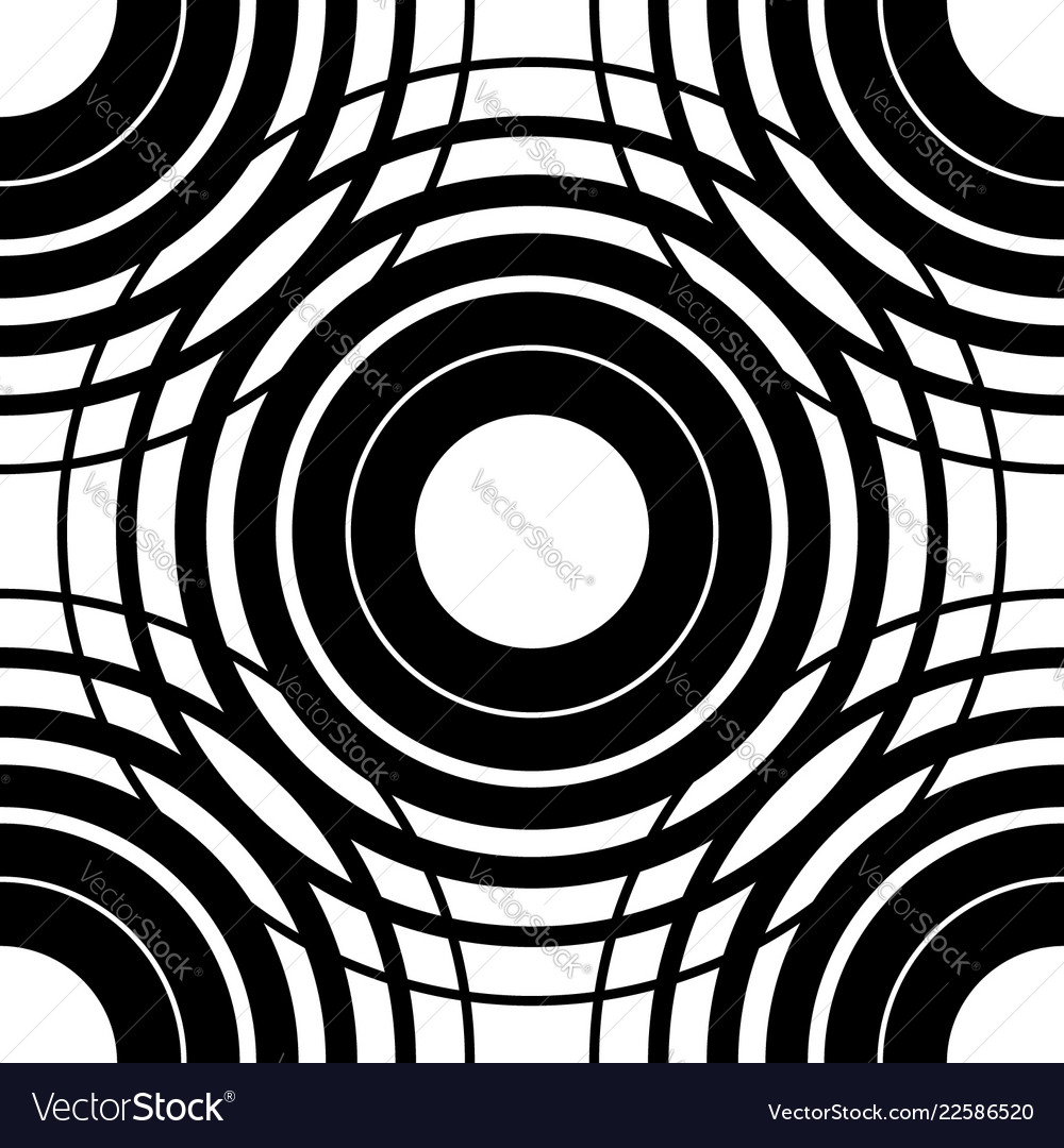 Circles seamless pattern background with grid Vector Image