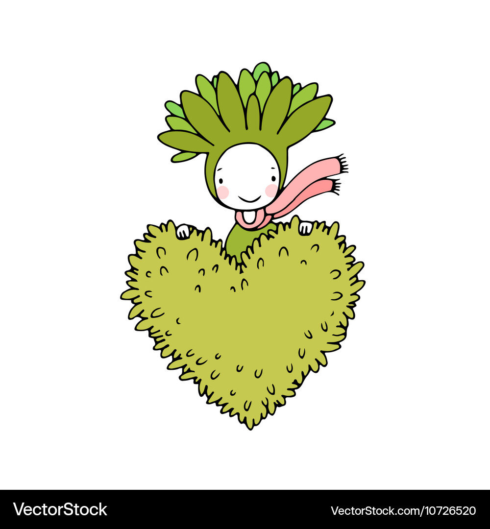 Cute cartoon succulent Royalty Free Vector Image