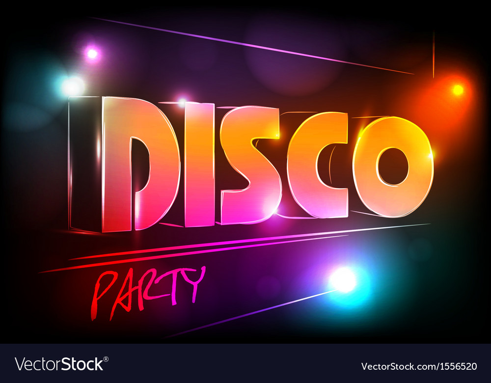 Disco background Royalty Free Vector Image - VectorStock