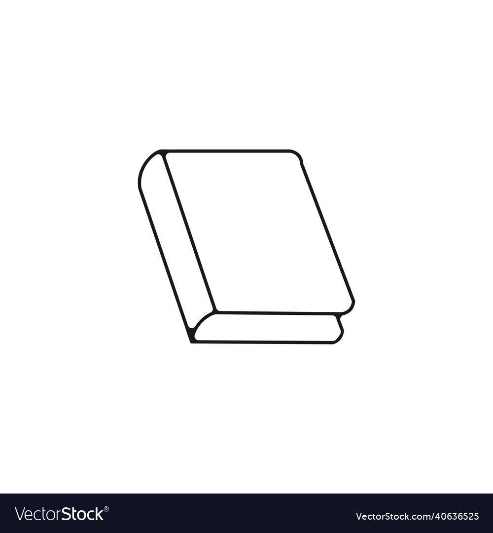 Book thin line icon hand drawn thin line icon Vector Image