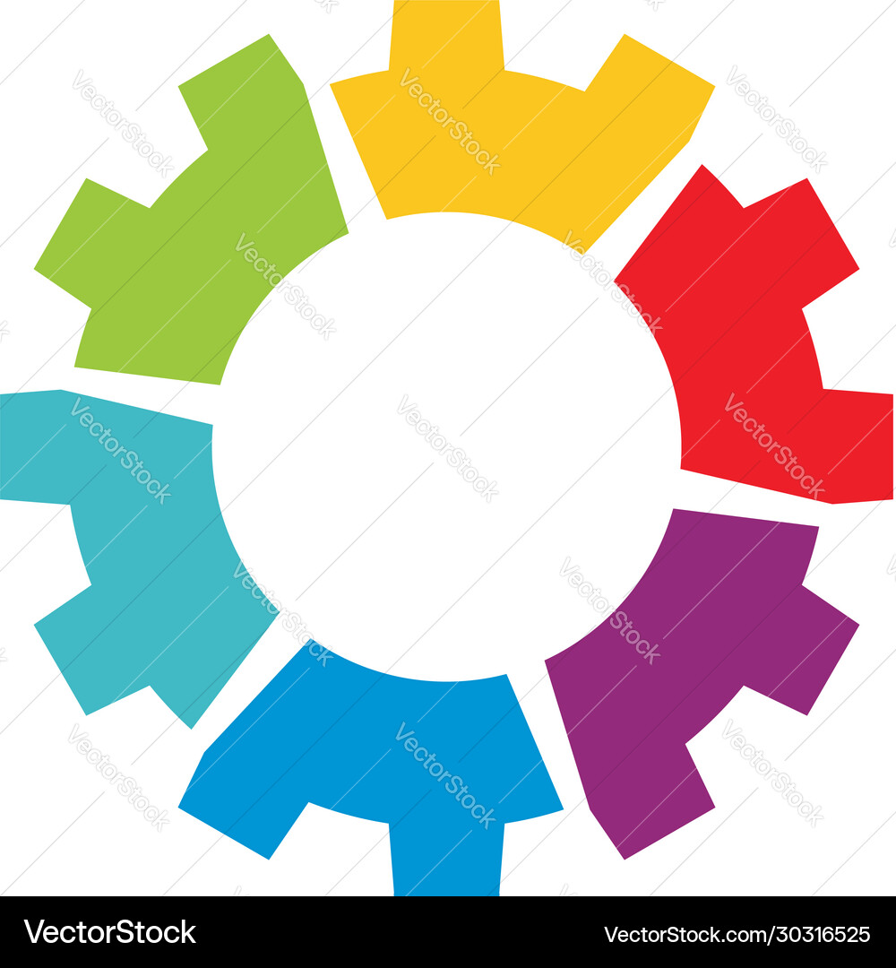 Colorful gear logo template design eps 10 Vector Image