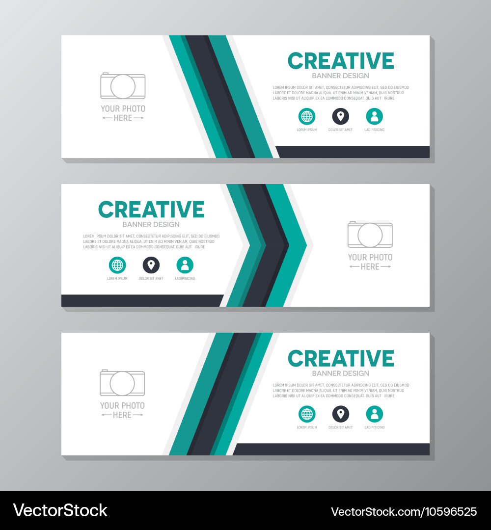 Corporate business banner template horizontal Vector Image