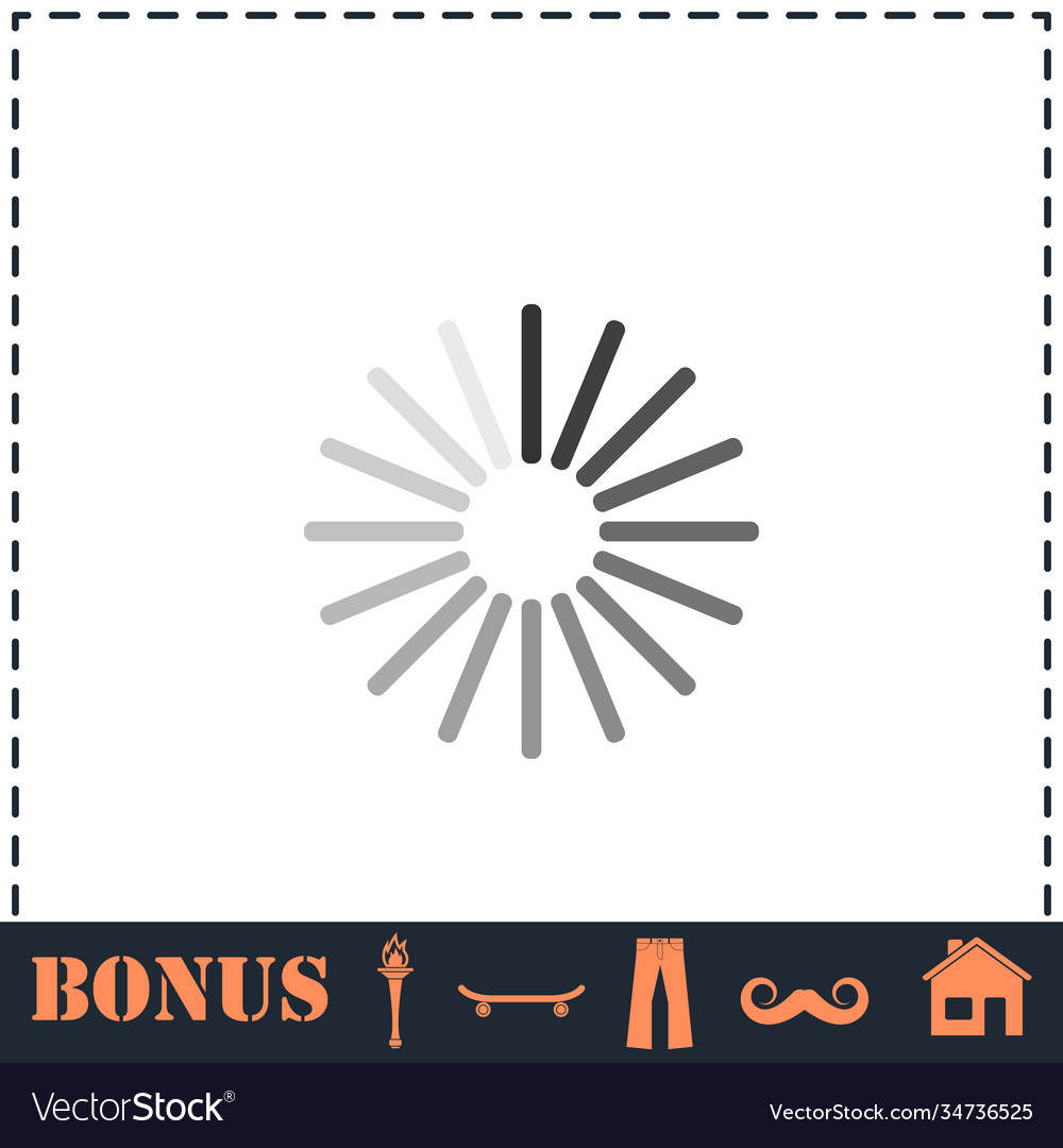 Loading icon flat Royalty Free Vector Image - VectorStock