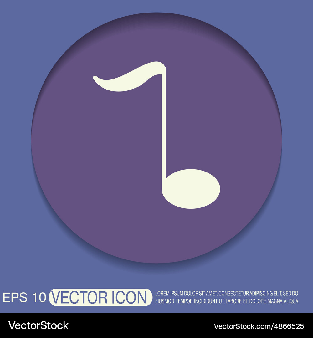 Musical note character singing and the music Vector Image