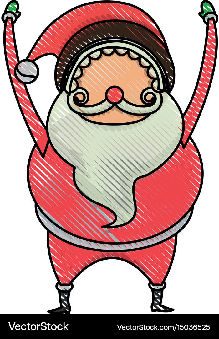 Santa claus character head white beard Royalty Free Vector