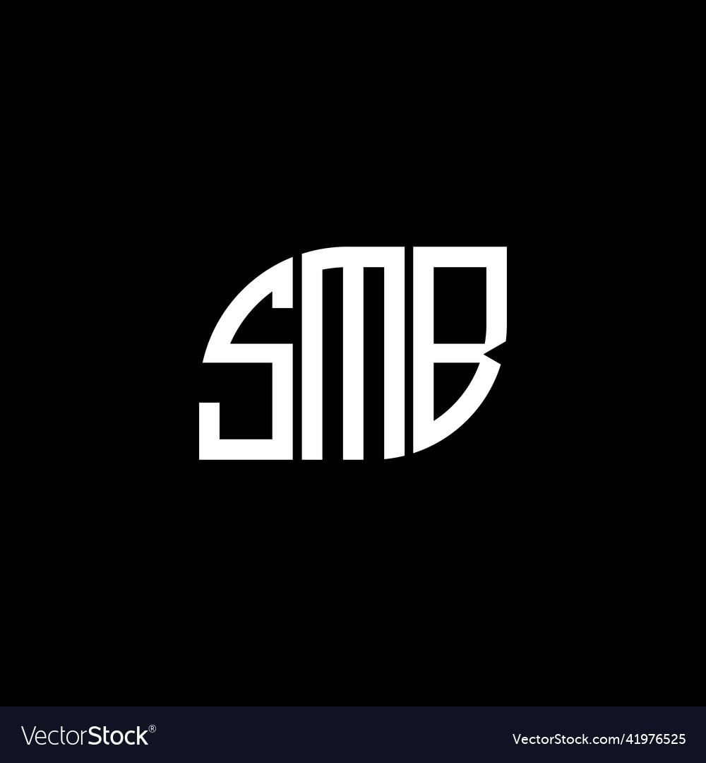 Smb letter logo design on black background Vector Image