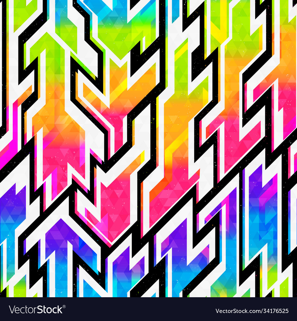 Space colored geometric seamless pattern Vector Image