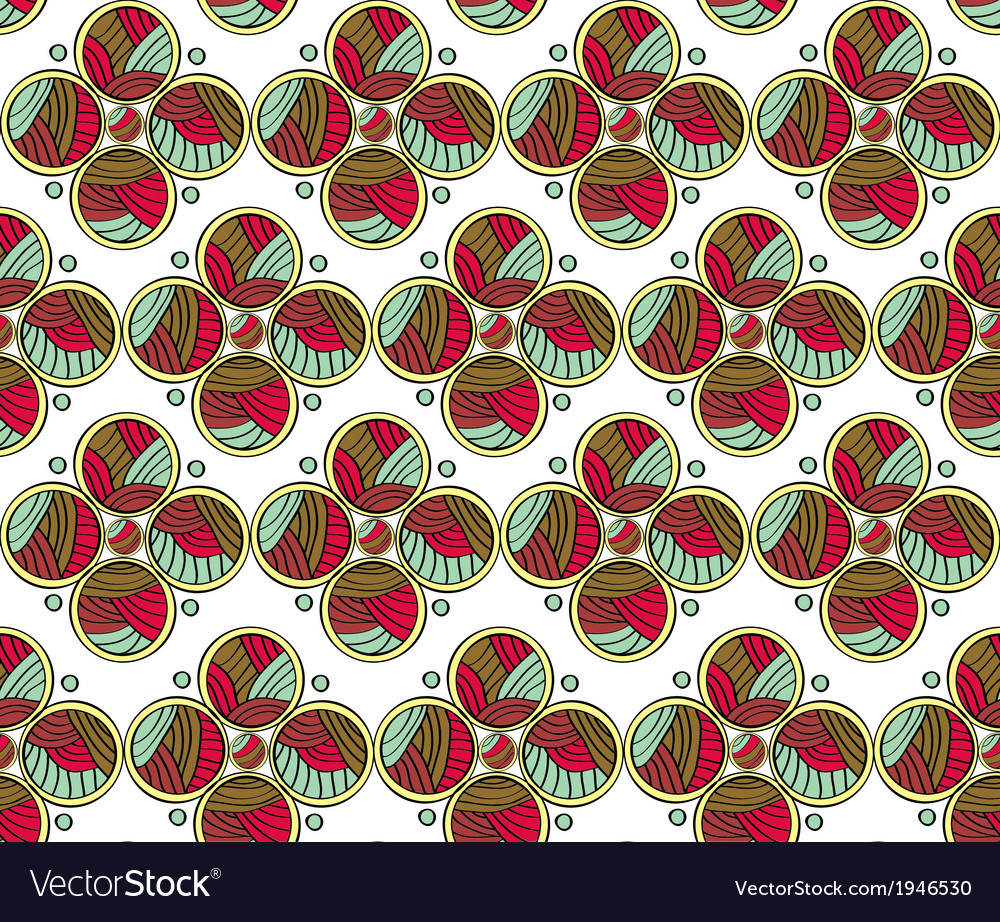 Abstract circles seamless pattern Royalty Free Vector Image