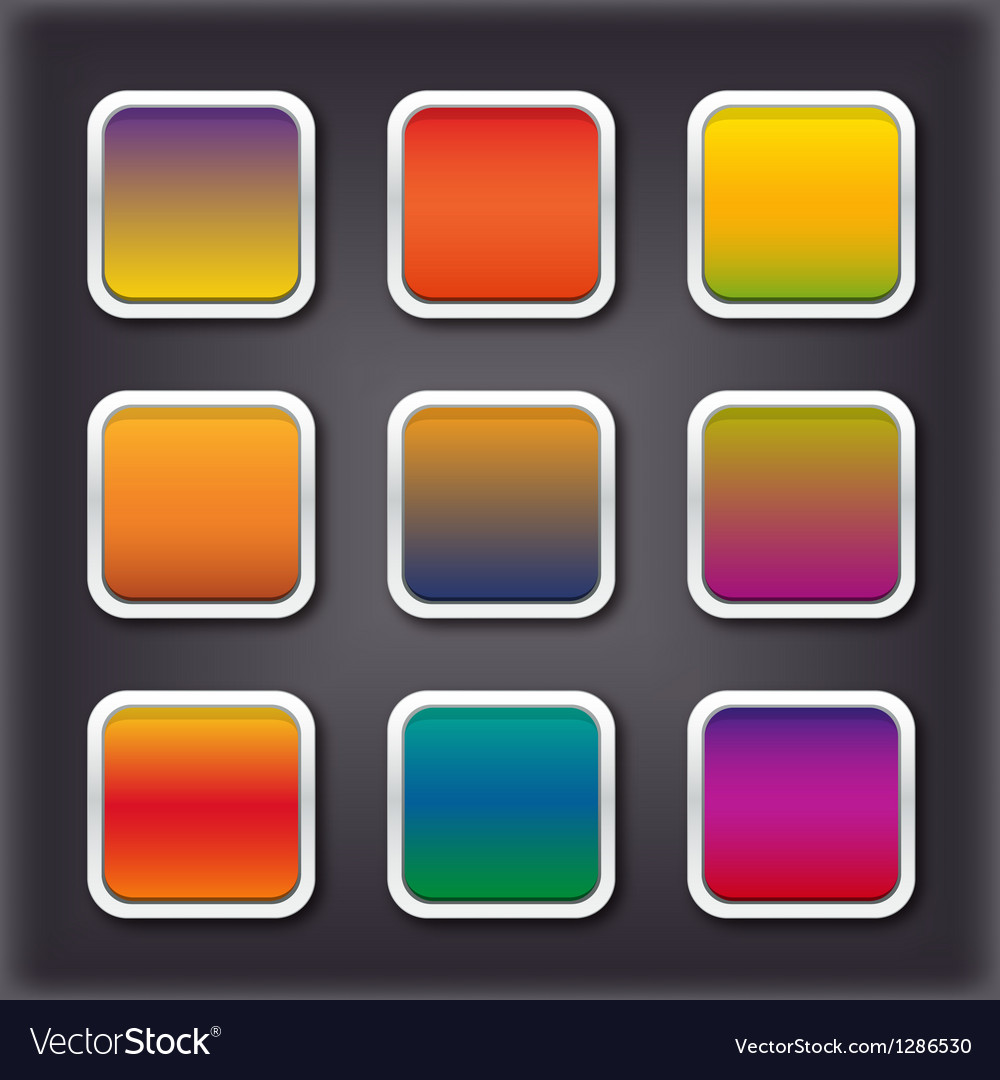 Buttons set Royalty Free Vector Image - VectorStock