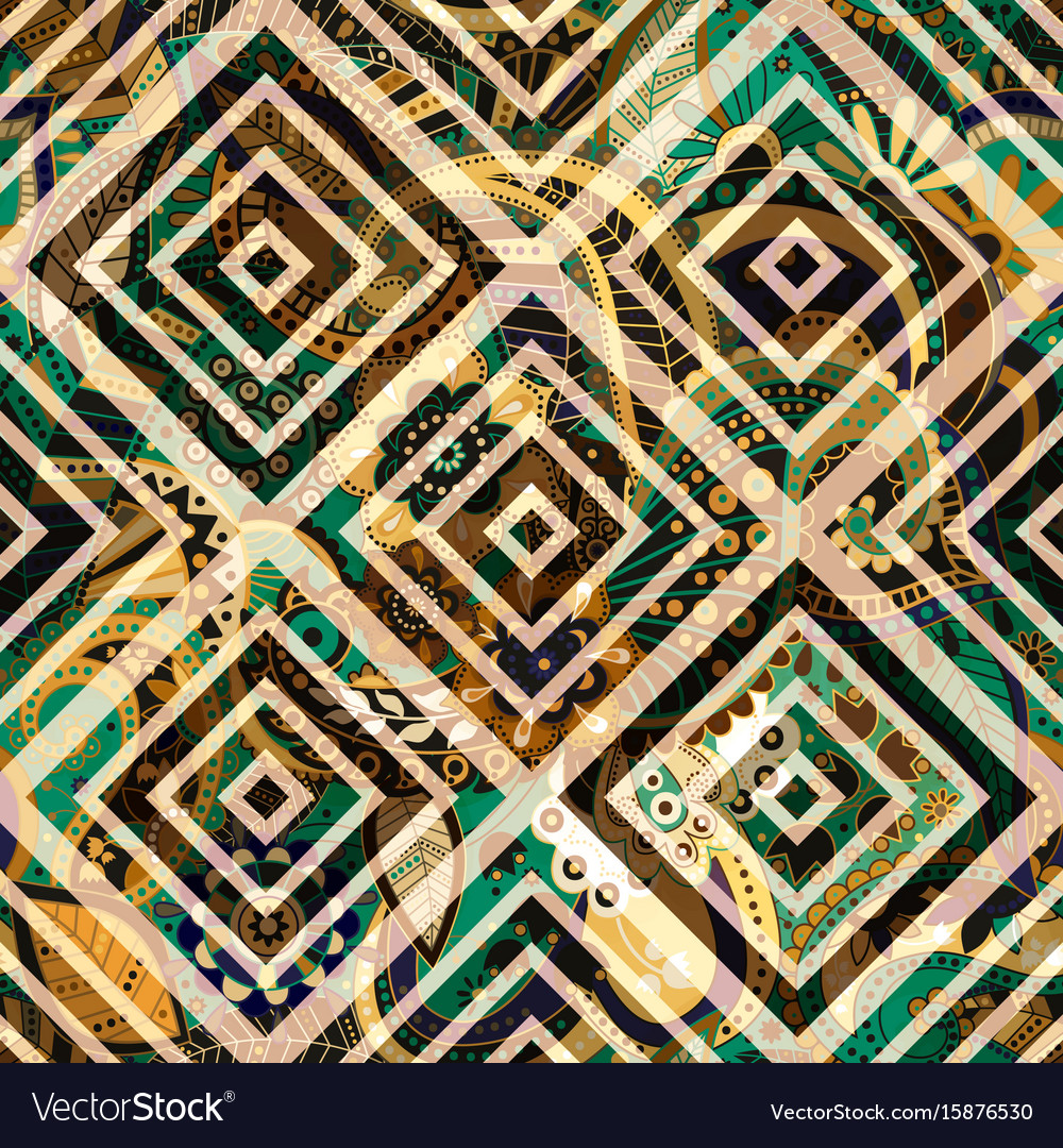 Colorful abstract seamless pattern geometric Vector Image