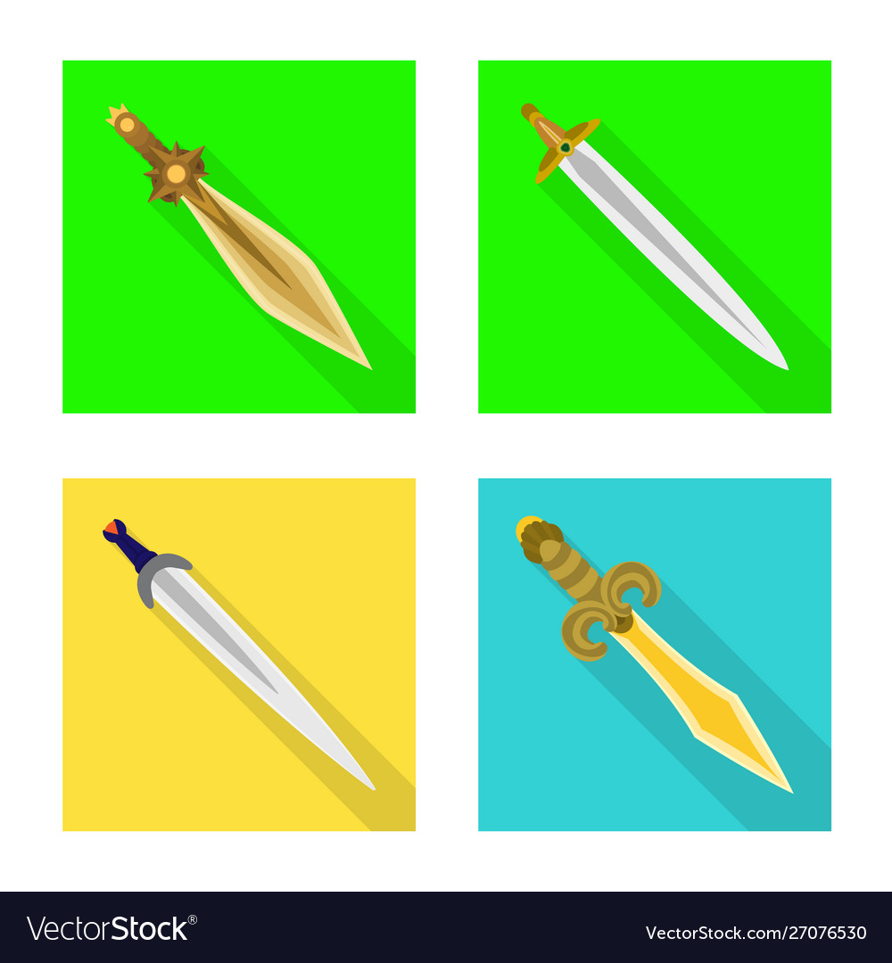 Design and sword icon set knife Royalty Free Vector Image