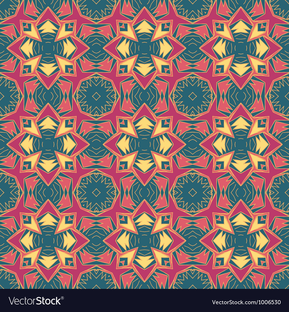 Ethnic Modern Geometric Seamless Pattern Ornament Vector Image