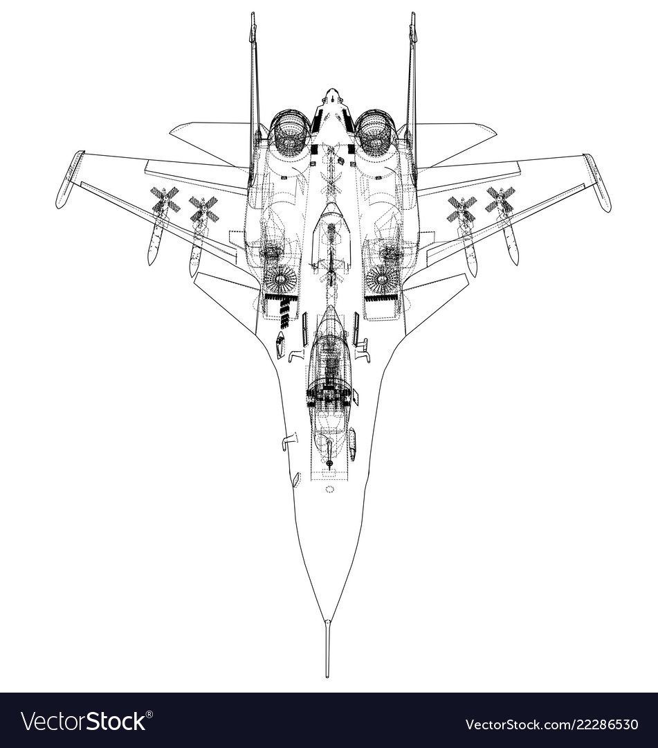 Fighter plane concept Royalty Free Vector Image