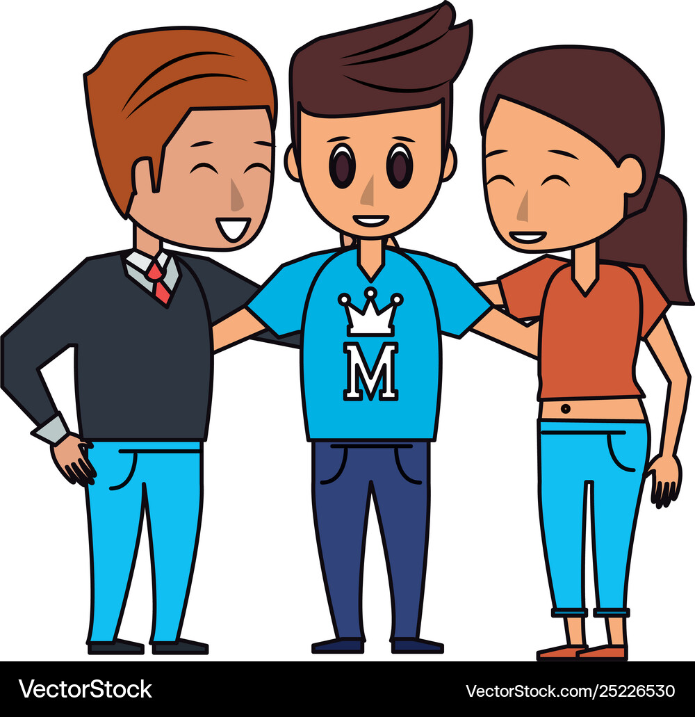 Friends people cartoon Royalty Free Vector Image