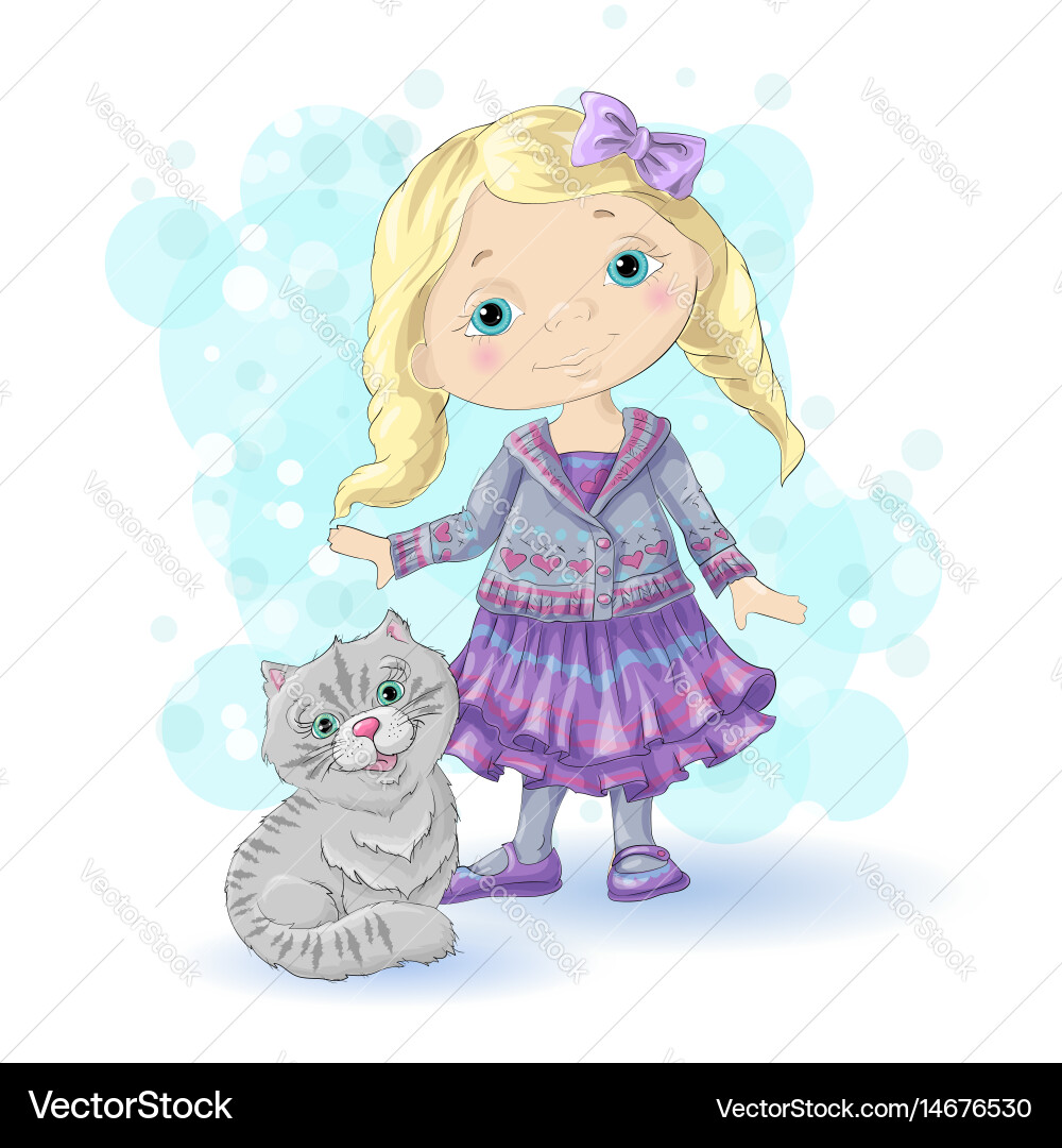 Girl blond gold 1 Royalty Free Vector Image - VectorStock