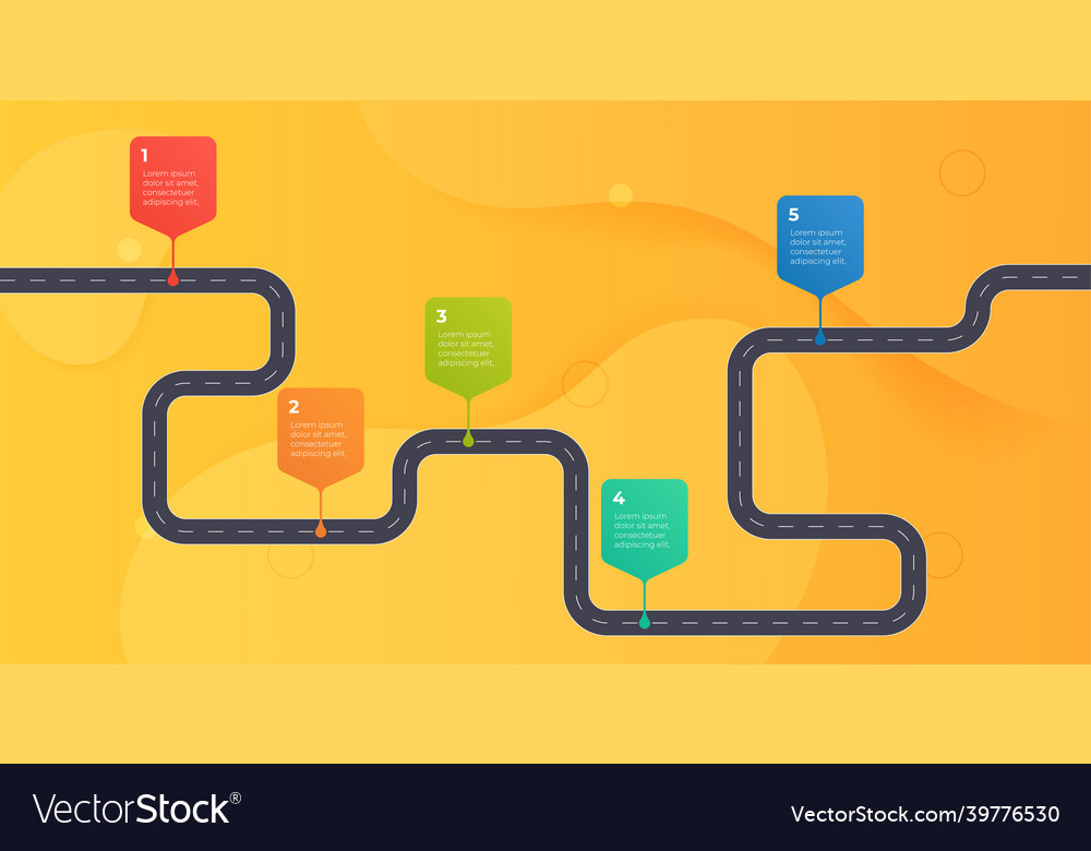Timeline infographics template workflow process Vector Image