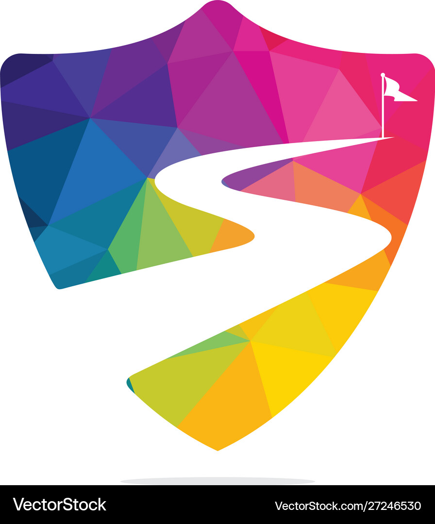 Way to success logo design Royalty Free Vector Image