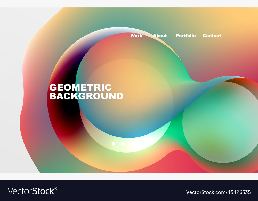 Abstract liquid background for your landing page Vector Image