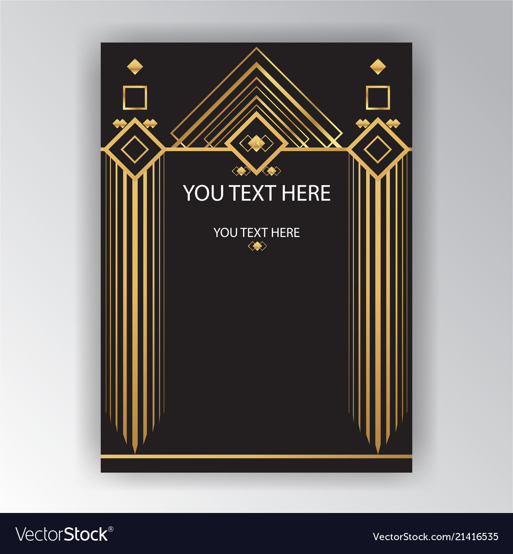 Art Deco Page Template Royalty Free Vector Image