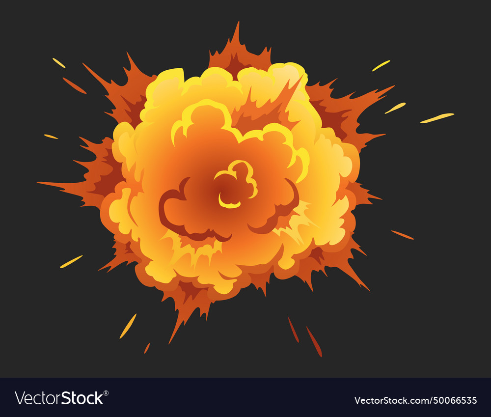 Explosion animation effect for game burst Vector Image